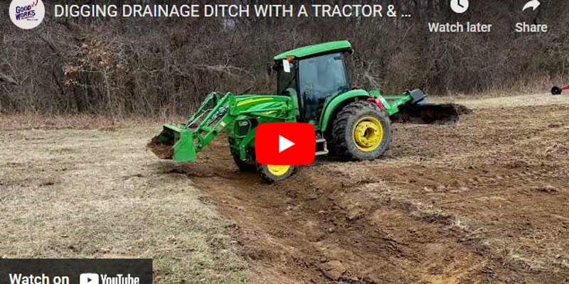 Using a Tractor to Dig a Drainage Ditch Tractor Ranch Company Phoenix ...