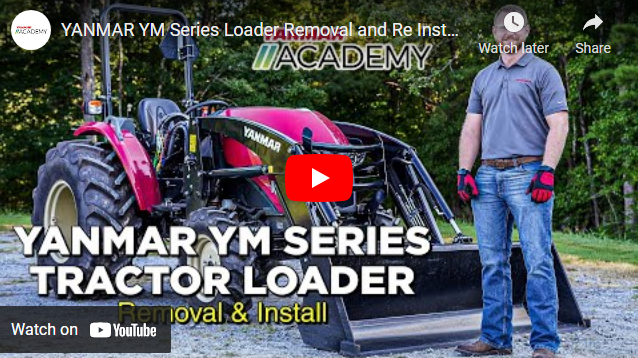 YANMAR YM Tractor Series Loader Removal and Re-Installation Tractor ...