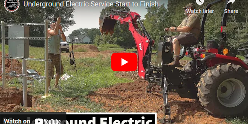 How to Use a Tractor for Underground Electric Work Tractor Ranch ...