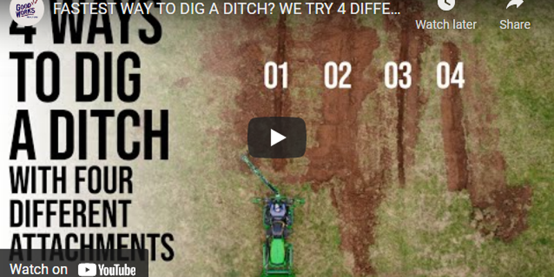 How to Dig a Ditch Fast Using Your Tractor Tractor Ranch Company ...